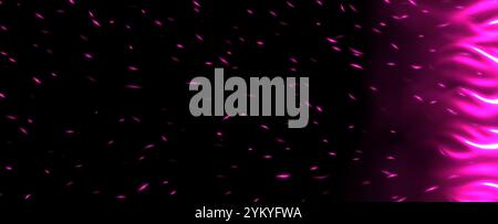 Pink flame with sparks, fire with flying cinder, abstract glowing ...