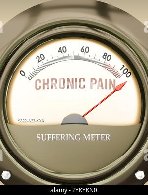 Chronic Pain and Suffering Meter that is hitting a full scale, showing ...