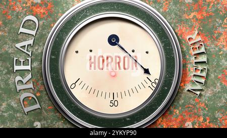 Horror and Dread Meter that is hitting a full scale, showing a very ...