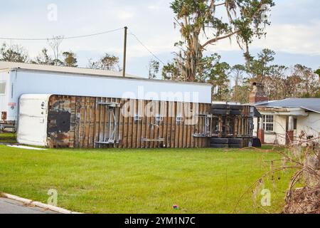 Property damage of tractor trailers caused by Hurricane Helene in ...