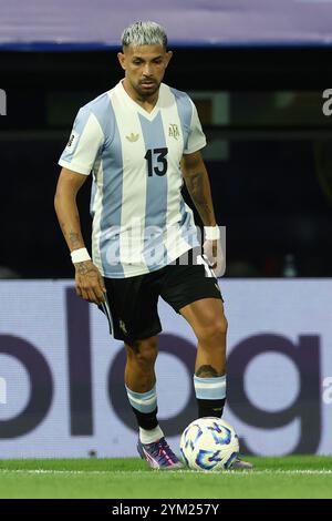 Argentinas defender Facundo Medina looks on during the South American ...