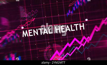 Mental health and depression crisis charts and graphs diagram concept ...