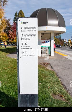 Parks Canada sign for directional green arrow signs at Signal Hill ...