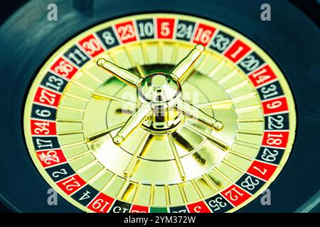 Closeup shot of a spinning red roulette in a casino Stock Photo - Alamy