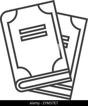 Two overlapping books symbolize reading, education, and knowledge in a ...