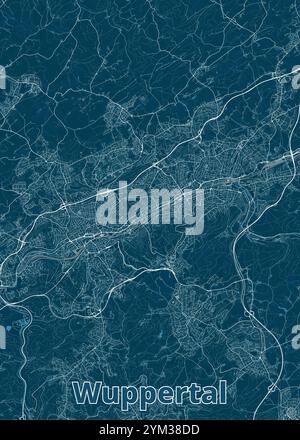 Modern City Map - Wuppertal city of Germany with boroughs and titles DE Stock Vector Image & Art ...