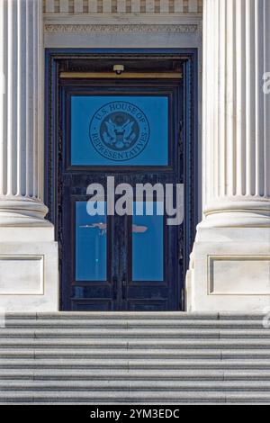 Portico-level (second floor) door to the House of Representatives, on ...