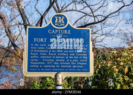 Capture of Fort Niagara plaque in Niagara-on-the-Lake, Ontario, Canada ...