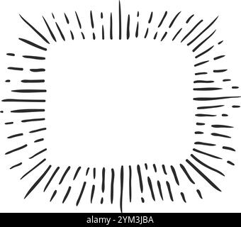 Lines abstract rectangular frame, border vector graphics — Stock vector ...