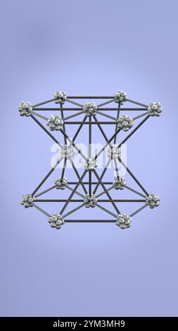 Zinc crystal structure, molecular model Stock Photo - Alamy