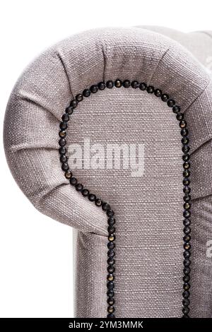 Sofa with black beads. Isolated on white background Stock Photo - Alamy
