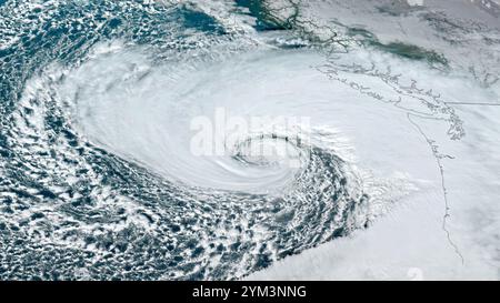 Storm clouds from bomb cyclone over sea stacks in the ocean Stock Photo ...