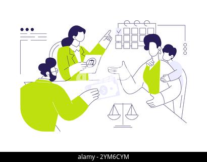 Child support payments abstract concept vector illustration Stock ...