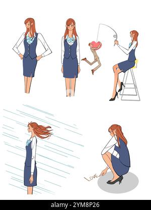Various daily routines of office worker Stock Photo - Alamy