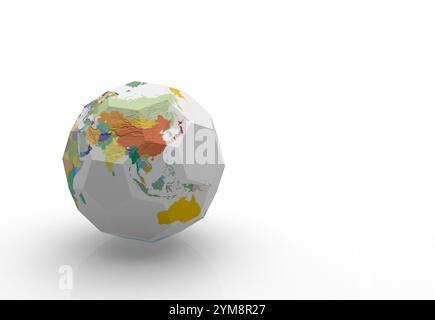 World map of the cube Stock Photo - Alamy