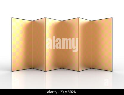 Golden folding screen Stock Photo - Alamy