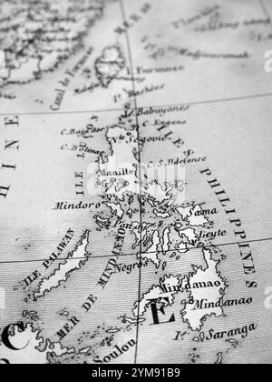 Old Map of the Philippines, South Asia. Luzon and Palawan, six years of ...