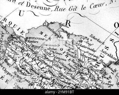 Old Map Black Sea region Stock Photo - Alamy