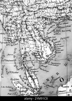 Map of the Indochinese Peninsula Stock Photo - Alamy
