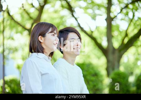 A fresh young couple who get on well with each other Stock Photo - Alamy