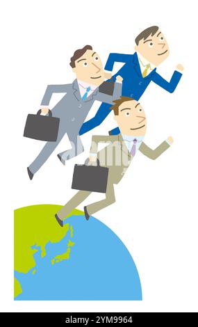 Businessmen venturing out into the world Stock Photo - Alamy