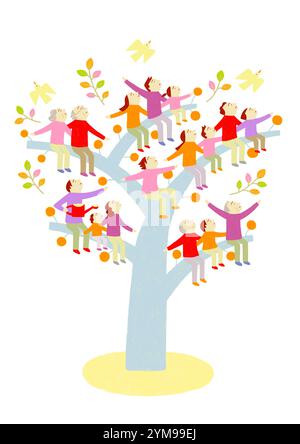 Everyone looking up to hope Tree Stock Photo - Alamy