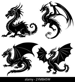 Set of magic mythical animal from fairy tale unicorn cartoon animal ...
