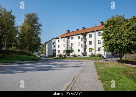 Residential buildings at street Ekmans väg built in early 1950’s style ...