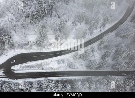 Feldberg, Germany. 21st Nov, 2024. A snow cannon on a ski slope ...
