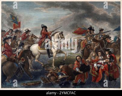 BATTLE OF THE BOYNE 1 July 1690. William III of Orange leads his ...