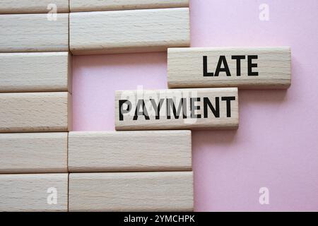 Late payment symbol. Concept word Late payment on wooden blocks ...