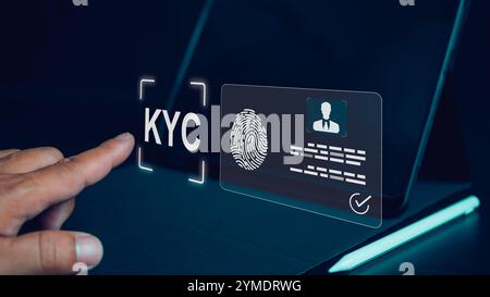 Human engaging in KYC verification, Personal information for ...