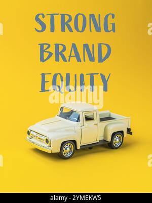 Strong brand equity symbol. Concept words Strong brand equity on wooden ...