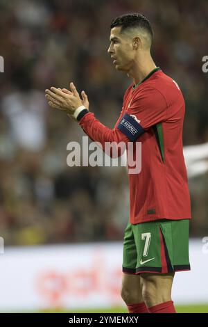 Football match, captain Cristiano RONALDO CR7 Portugal with captain's ...