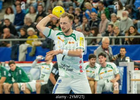 Luca Witzke (7, SC DHfK Leipzig). Handball, DAIKIN HBL, 1. Bundesliga ...