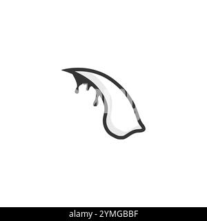 Blood from animal claw vector. Monster claw vector icon. Simple wounded ...