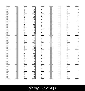 Vertical measurement scales with divisions. Realistic scale for ...