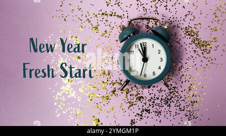 White clock with words and numbers Happy New Year 2019 Stock Photo - Alamy