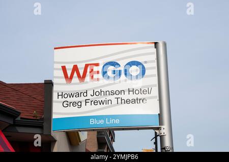 WeGo blue line sign on Victoria Avenue in Niagara Falls, Ontario ...
