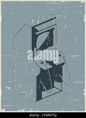 arcade machine video game retro vector illustration design Stock Vector ...