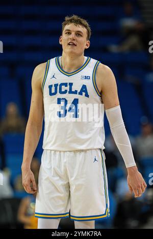 UCLA Bruins forward Tyler Bilodeau (34) against the North Carolina Tar ...