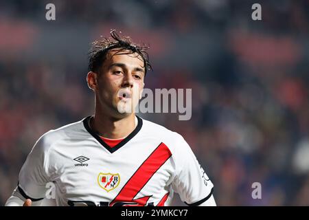 Pedro Diaz of Rayo Vallecano in action during the Spanish League ...
