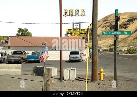 USA, Oregon, Sherman County, Rufus, 2024, Steak House Stock Photo - Alamy