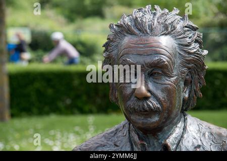 Standbeeld Albert Einstein (Albert Einstein bench statue) to memorize ...