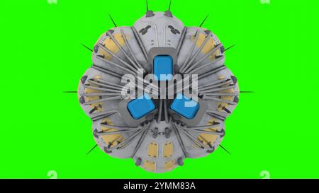 personal space pod with green background Stock Photo - Alamy