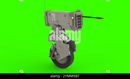 rocket launcher bike with green background Stock Photo - Alamy