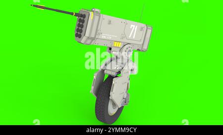 rocket launcher bike with green background Stock Photo - Alamy
