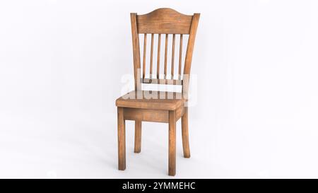 simple chair with white background Stock Photo - Alamy