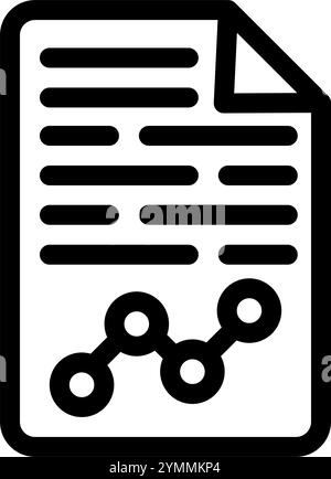 Statistical paper report icon symbol - Report which shows growth ...