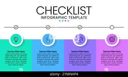 four steps sequence process diagram infographic layout concept vector ...